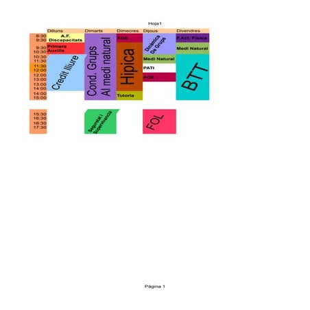 Graella horari | PDF