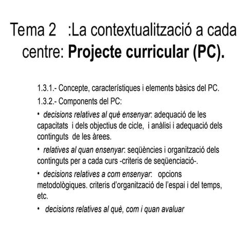 ELABORACIO D'UNA UNITAT DE PROGRAMACIO EDUCACIO | PPT