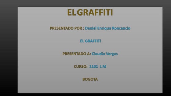 El graffiti es considerado como arte o vandalismo | PDF