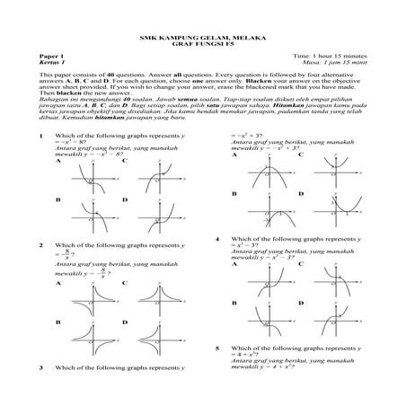 Graf fungsi t5 | PDF
