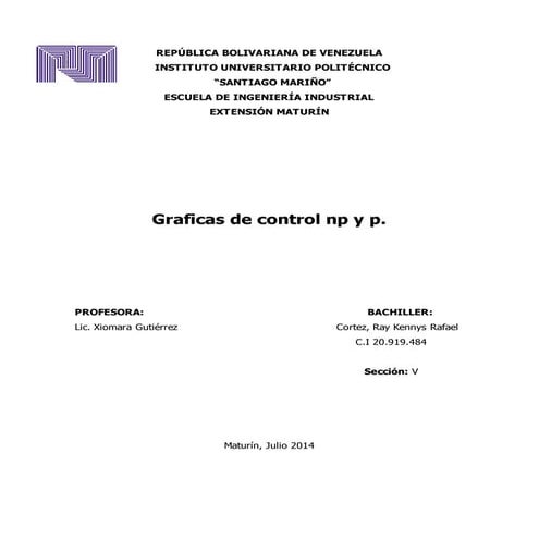 graficas de carta de control np y p | DOCX