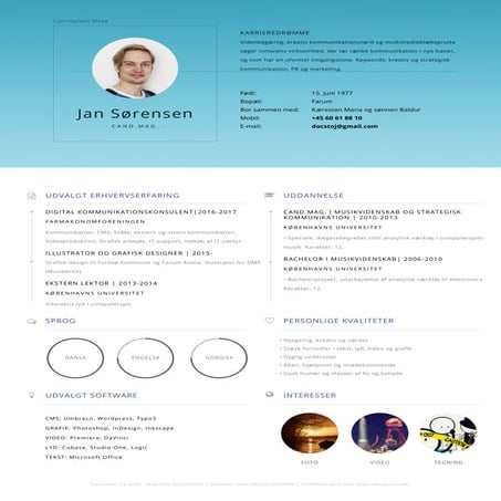 Grafisk CV Jan Sørensen | PDF