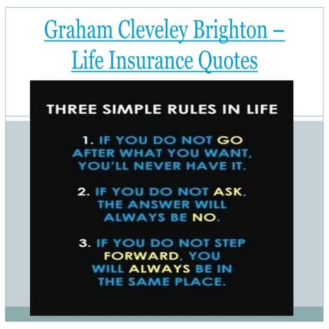 Graham cleveley brighton – life insurance quotes | PPTX