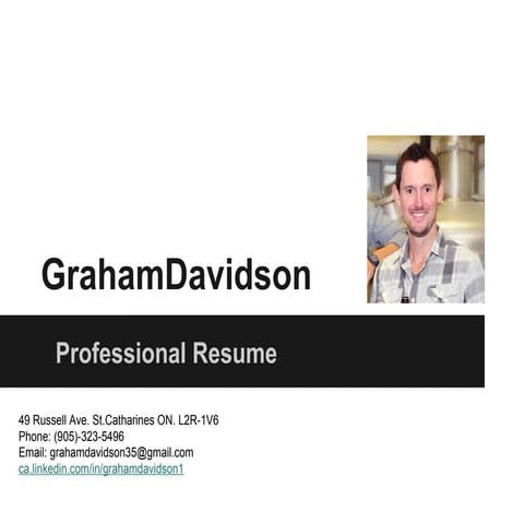 Graham Davidson Resume | PPT