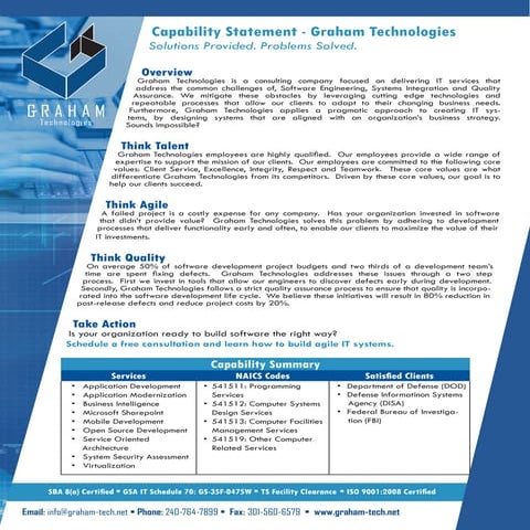 Graham Tech Capabilities Statement | PDF