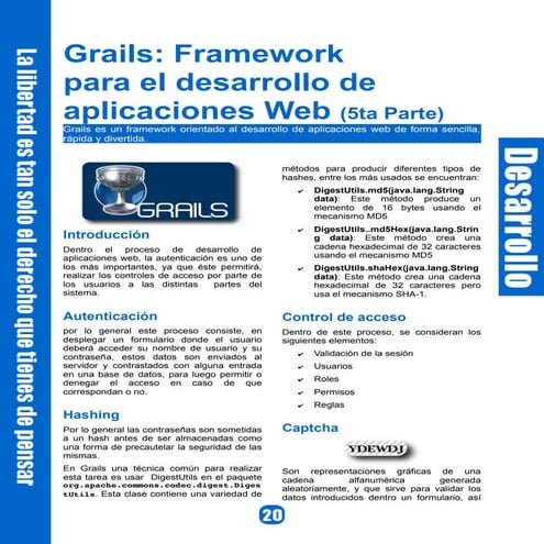 Grails: Framework para el desarrollo de aplicaciones Web No 5 | PDF