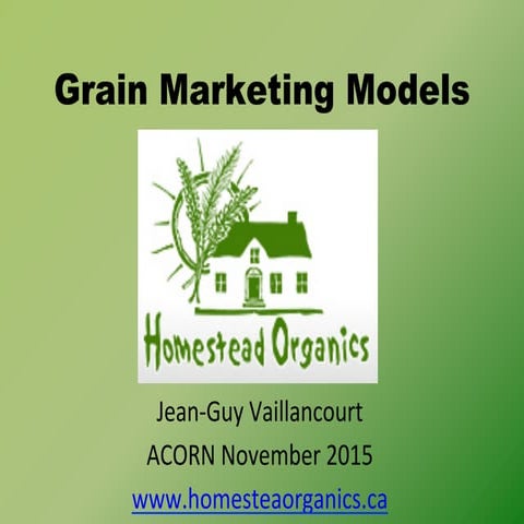 Grain marketing-models slideshow | PDF