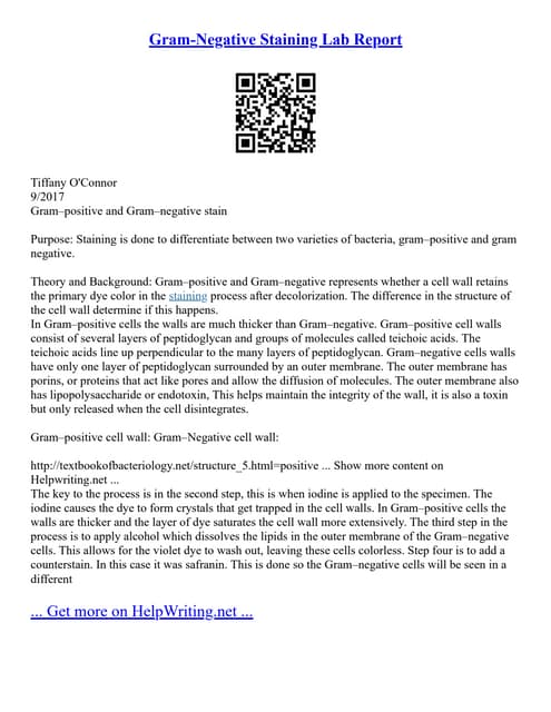 Lab Report: Isolation of Pure Culture, Gram-staining, and Microscopic ...
