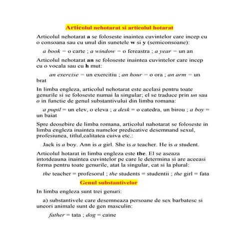 Gramatica Engleza Incepatori Romana- Nou | PDF