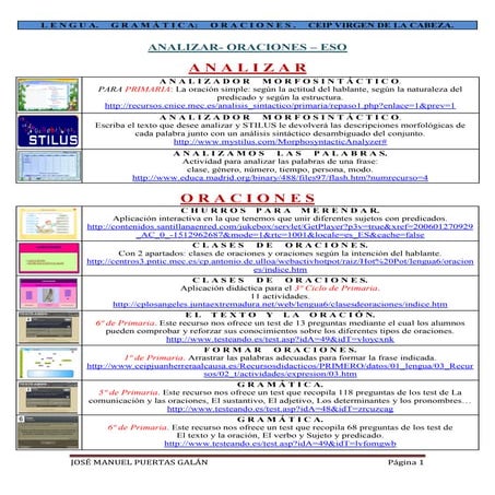 Gramatica oraciones | PDF