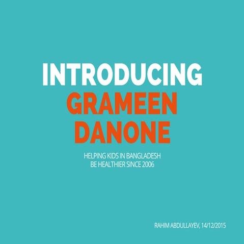 Grameen danone | PPTX