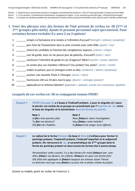 ppt verbe infinitif et conjugue power point | PPT