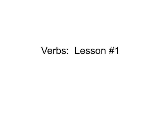 Presentation On Verbs | PPT