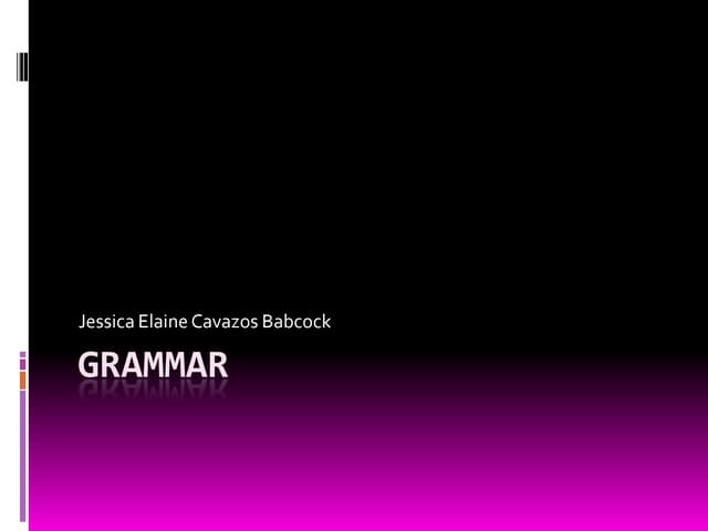 Grammar Powerpoint | PPT