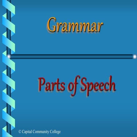 parts of speech Grammar | PPT