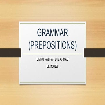 Prepositions | PPTX