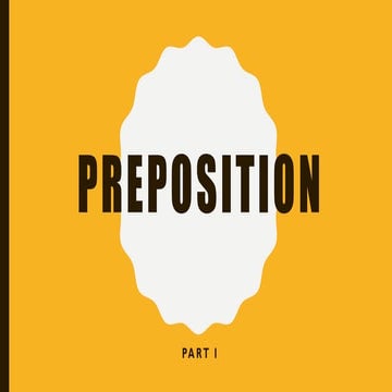 Grammar - Preposition | PDF