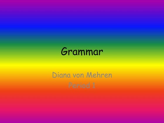 English grammar charts for esl | PDF