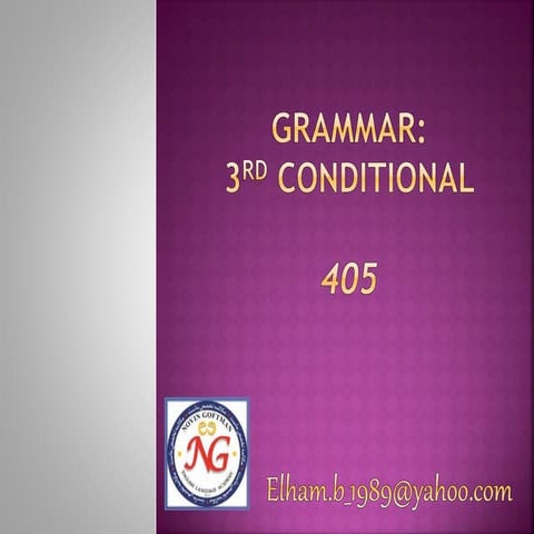 Grammar 3rd Conditional | PPT