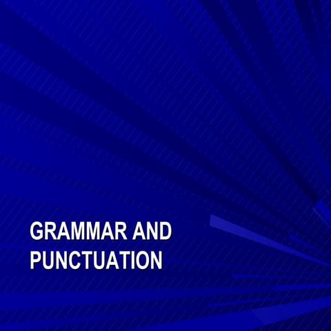 Grammar and punctuation | PPT