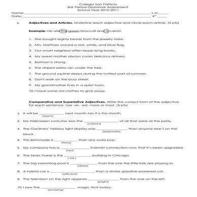 Grammar assessment 3 | DOC