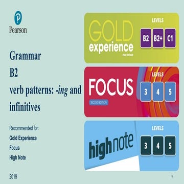 Presentation Grammar B2_5 verb patterns - -ing and infinitives.pptx