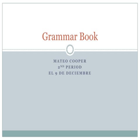 Grammar book spanish 3--3 | PPT