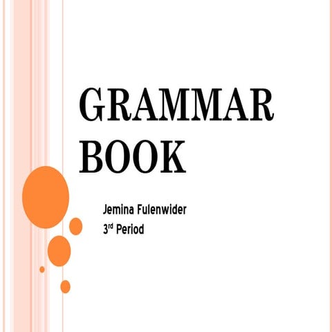 Honors Spanish 2 Grammar Book | PPT