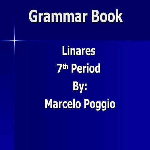 Grammar book spanish 3--3 | PPT