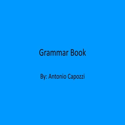 Grammar book | PPTX