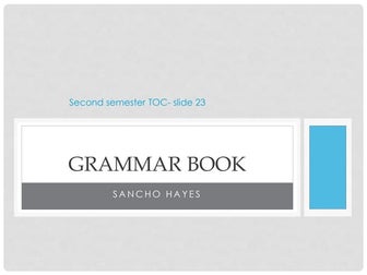 Spanish 2 Grammar Book | PPT