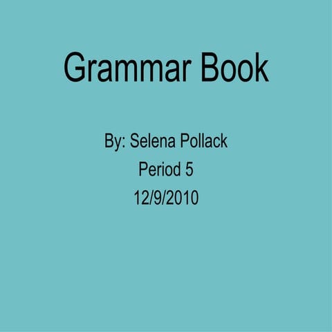 Spanish 3 grammar | PPTX