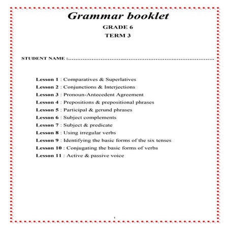 grammar booklet about grammar usage exercises | PDF