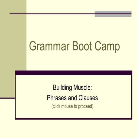 Grammar boot camp #2 | PPT