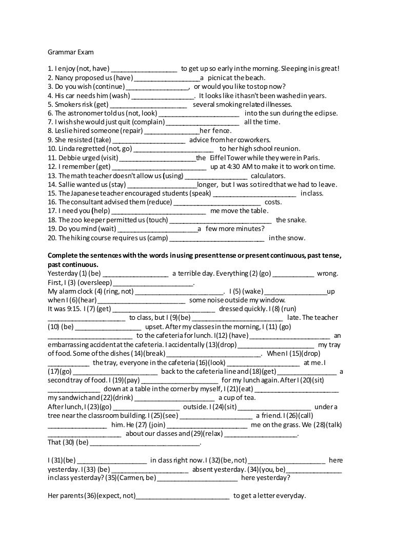 Grammar Exam grammar-exam