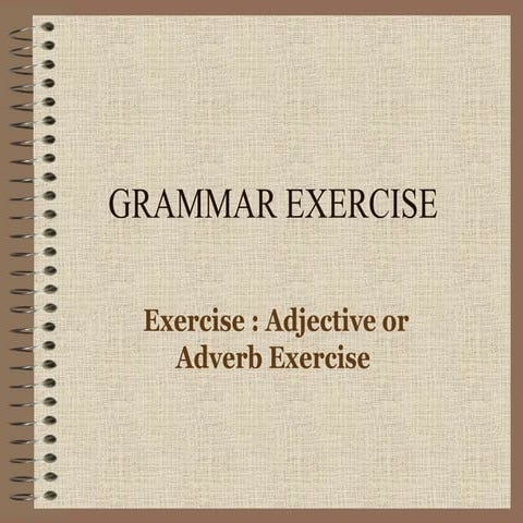Grammar exercise | PPT