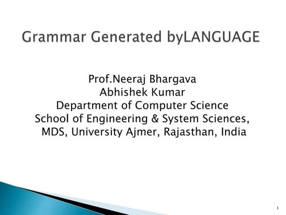 2.3 context free grammars and languages | PPT