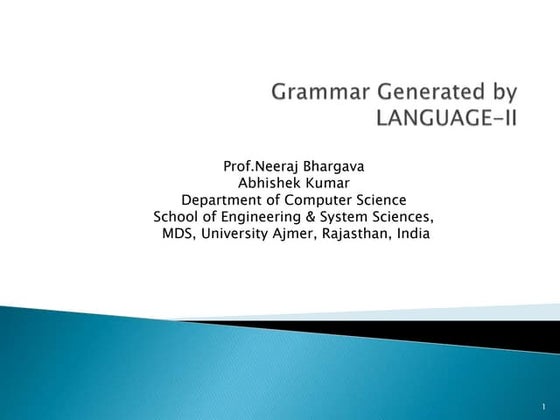 2.3 context free grammars and languages | PPT