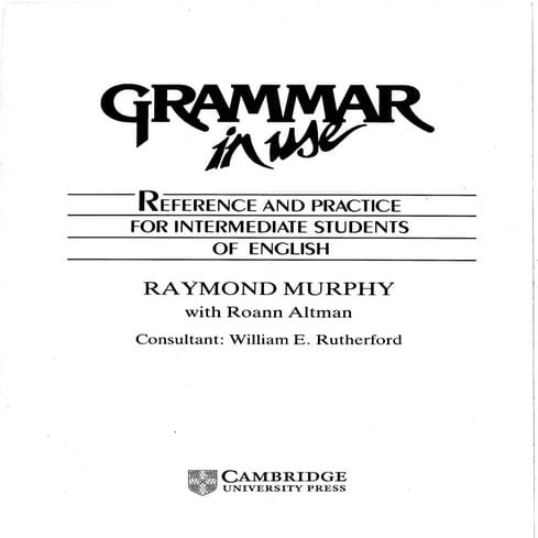 Grammar in use pre-intermediate | PDF
