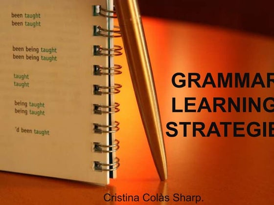 Strategies to learn grammar | PPT