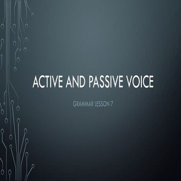 Detailed Lesson Plan on Active and Passive Voice | DOCX