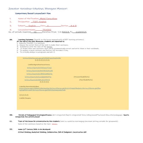 Grammar Lesson Plans Pdf