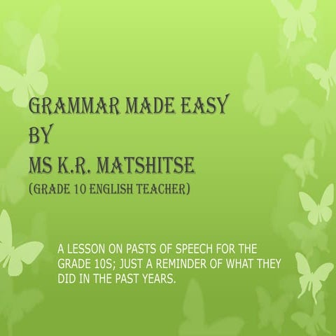GRAMMAR MADE SIMPLE | PPT