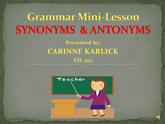 Synonym and Antonym PowerPoint | PPT