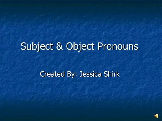 Pronouns | PPT