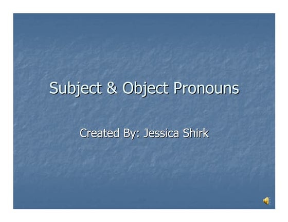 Cases of Pronouns | PPT