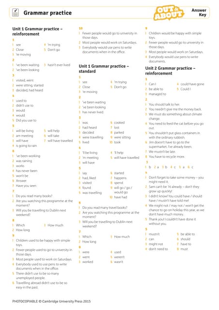 Answer key unit 6 | DOC