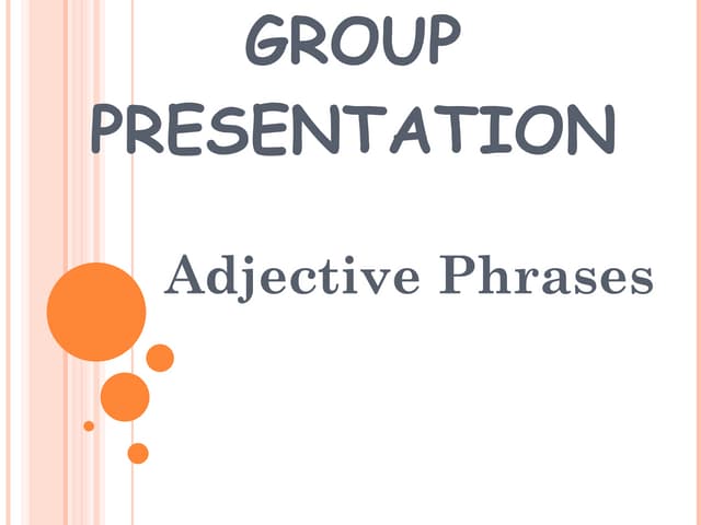 Adjectives slide share | PPTX