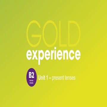 Gold experience B2 - Grammar_Presentation_B2_Unit_1.pptx