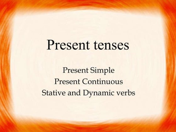 Simple present tense | PPT